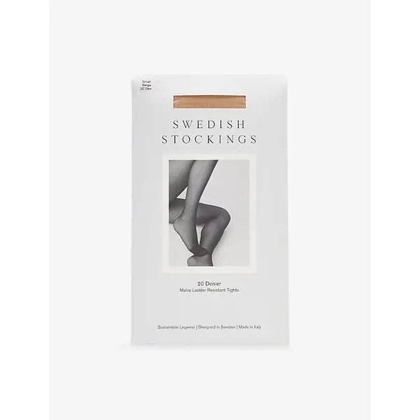 Swedish Stockings Malva Sheer Woven Tights - Beige