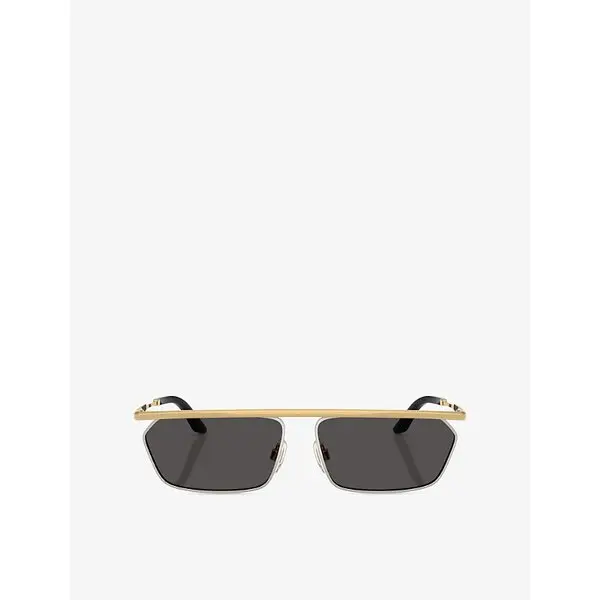 Dolce & Gabbana Dg2327 Rectangle-frame Sunglasses - Gold