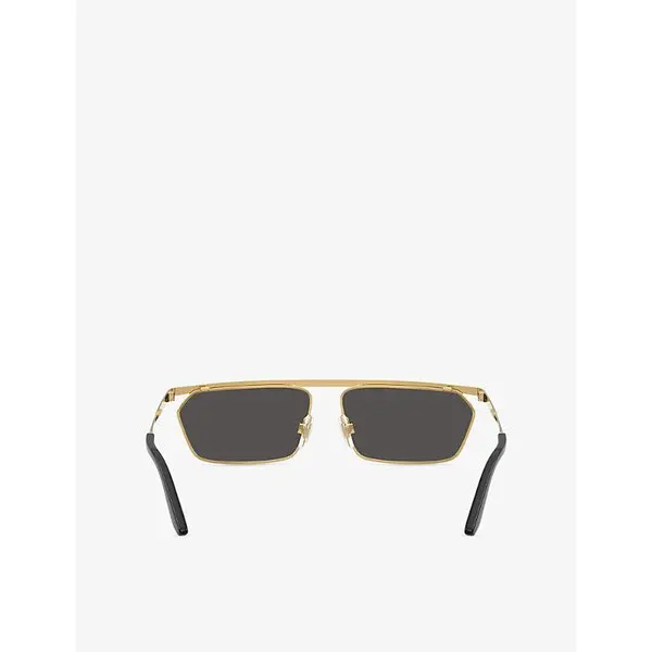 Dolce & Gabbana Dg2327 Rectangle-frame Sunglasses - Gold