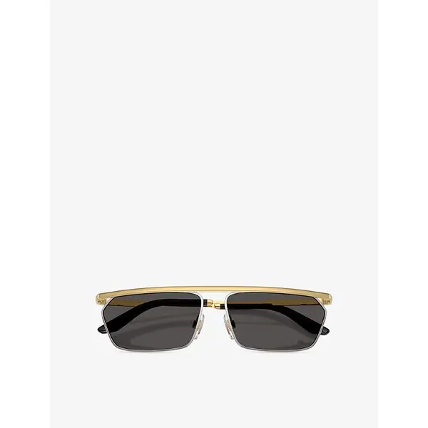 Dolce & Gabbana Dg2327 Rectangle-frame Sunglasses - Gold