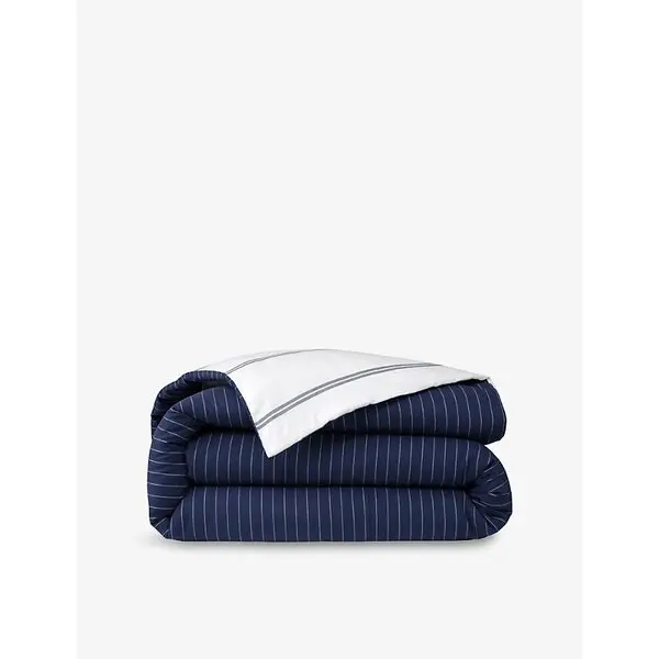 Ralph Lauren Kerrigan Striped Cotton Duvet Cover - Navy