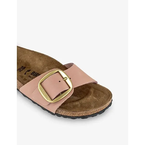 BIRKENSTOCK Madrid Big Buckle Nubuck-leather Sandals - Soft Pink