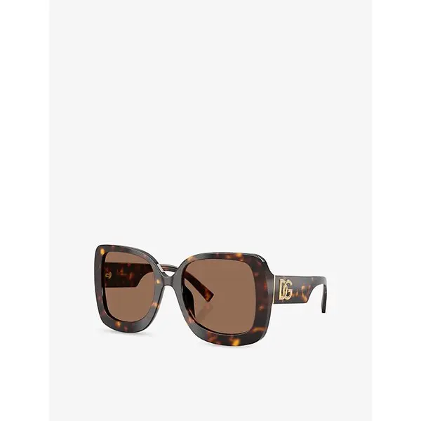 Dolce & Gabbana Dg4513 Square-frame Tortoiseshell Sunglasses - Brown