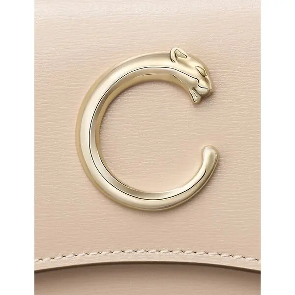 Cartier Panthère C De Mini Leather Wallet - Beige