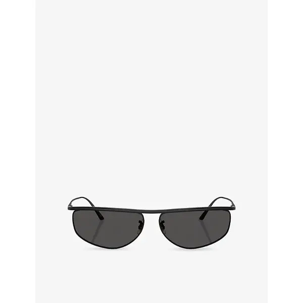 Oliver Spencer Oval-frame Acetate Sunglasses - Black