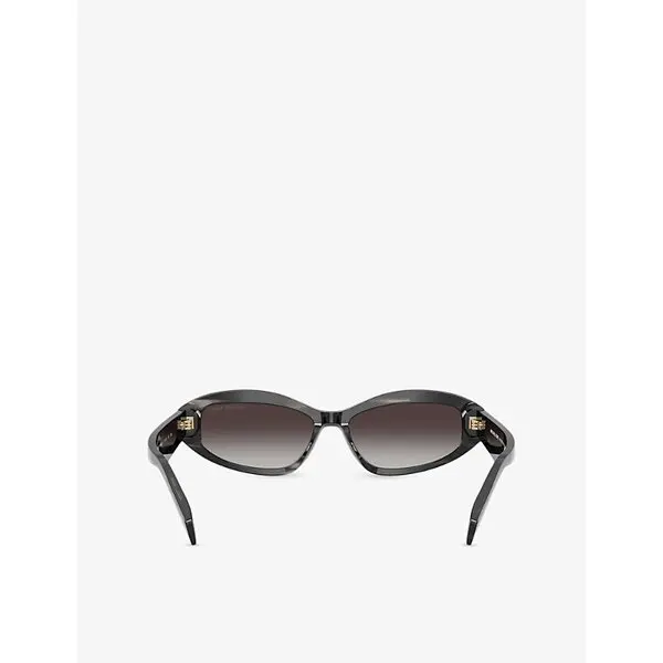Michael Kors Oval Acetate Sunglasses - Black