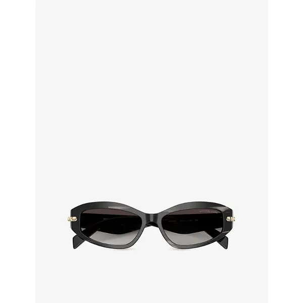 Michael Kors Oval Acetate Sunglasses - Black