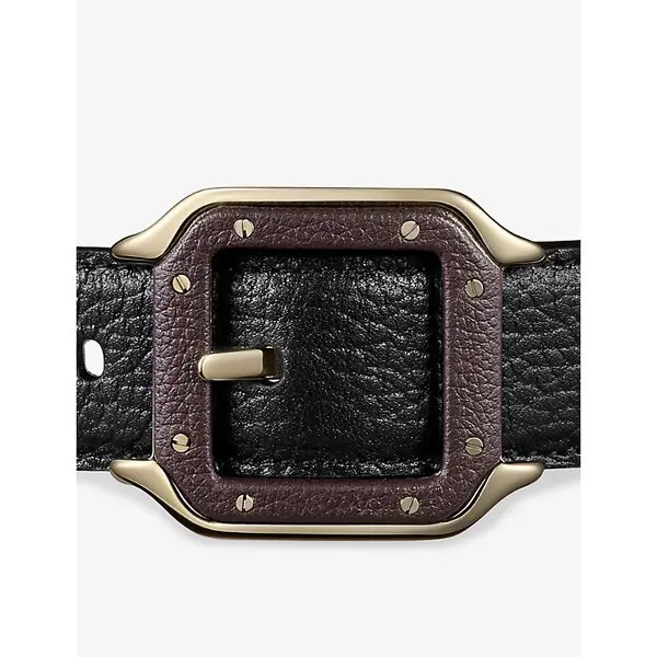 Cartier Santos De Leather Belt - Black