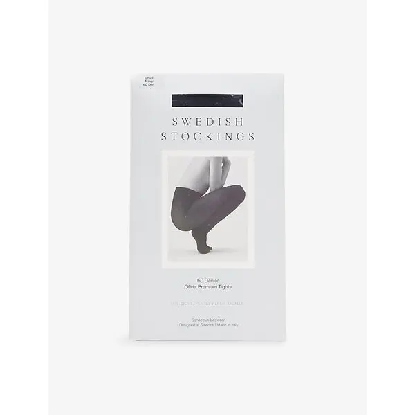 Swedish Stockings Olivia Premium 60 Denier Tights - Navy