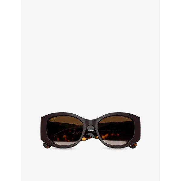 Chanel Ch5524 Oval Sunglasses - Red