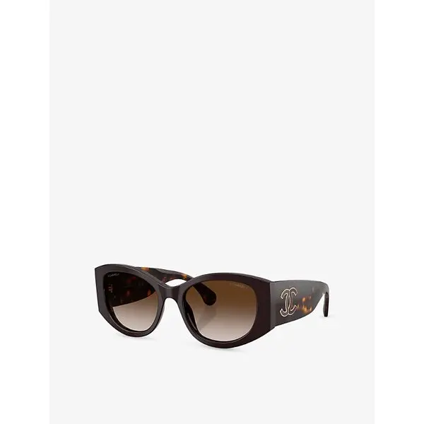 Chanel Ch5524 Oval Sunglasses - Red
