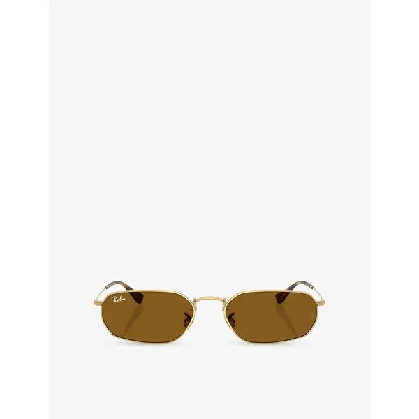 Ray-ban Irregular Metal Sunglasses - Gold