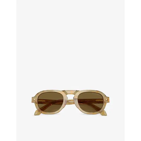 Giorgio Armani Ar8244 Pillow-frame Tortoiseshell Sunglasses - Brown