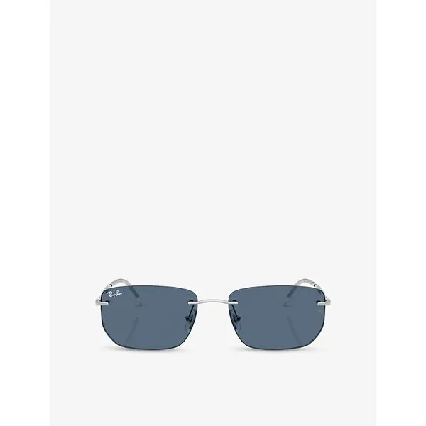 Ray-ban Irregular Metal Sunglasses - Silver
