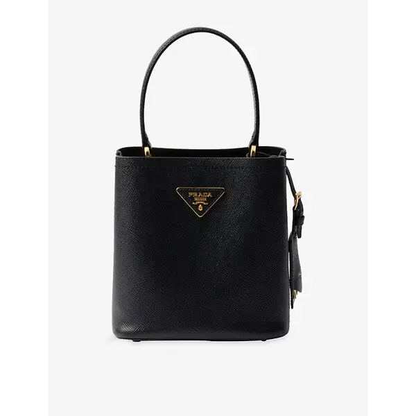 Prada Panier Saffiano Leather Mini Bag - Black