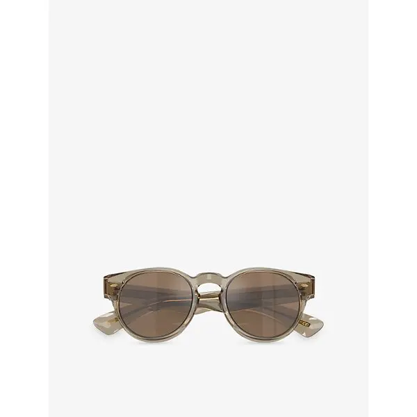 Oliver Spencer Hayton Round-frame Sunglasses - Green