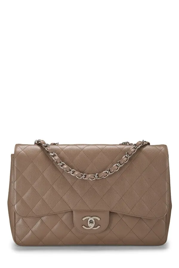 Chanel Quilted Caviar New Classic Flap - Brown