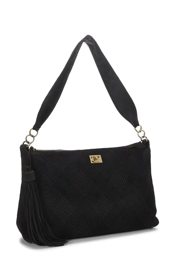 Chanel Wild Stitch Suede Shoulder Bag