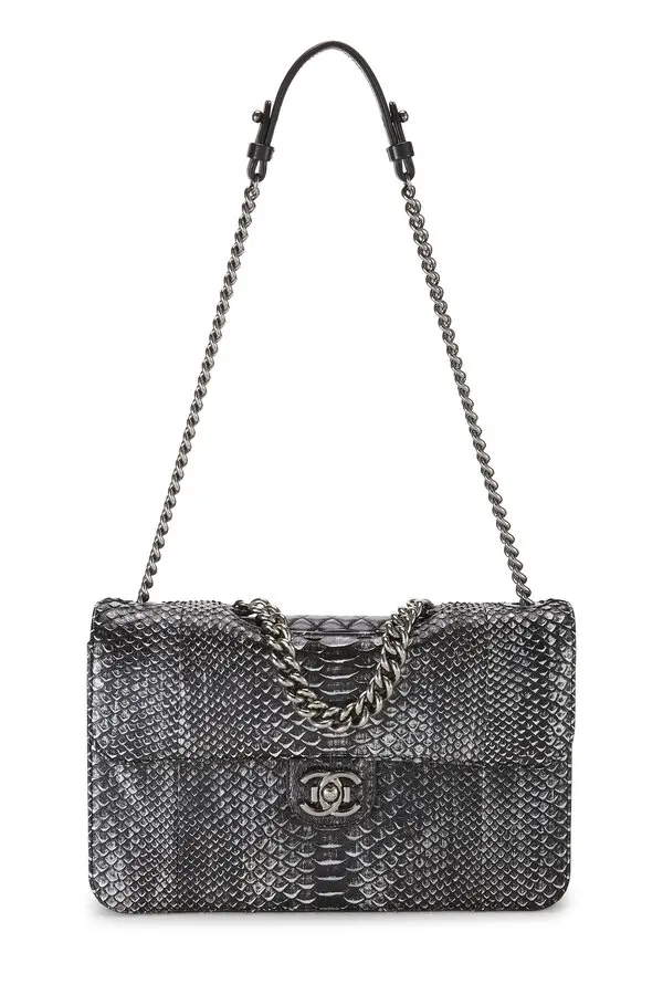 Chanel Python Perfect Edge Jumbo - Black