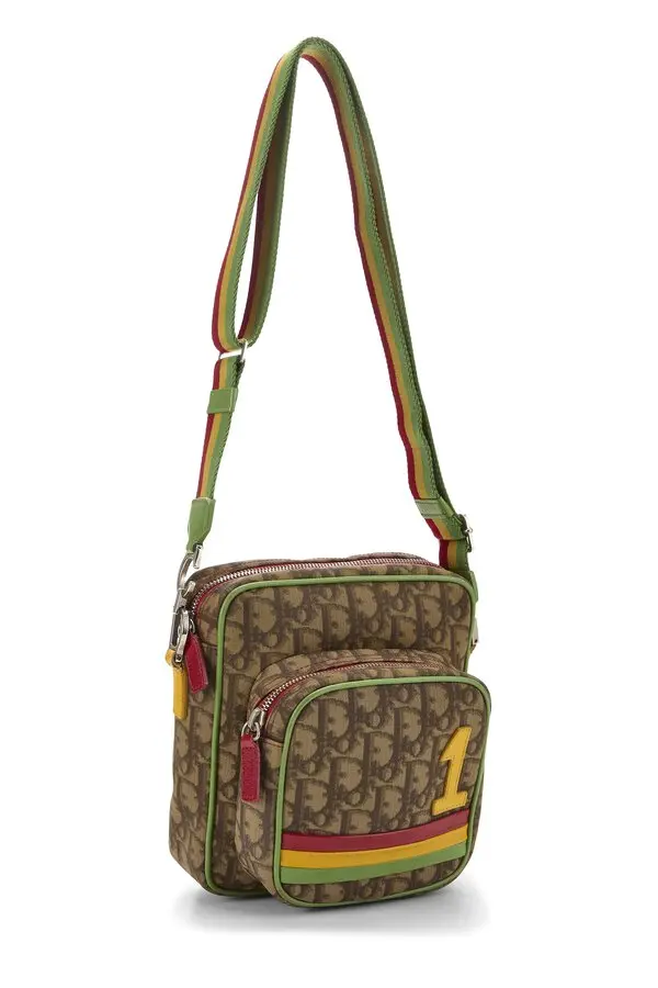 Dior Rasta Trotter Coated Canvas Shoulder Bag