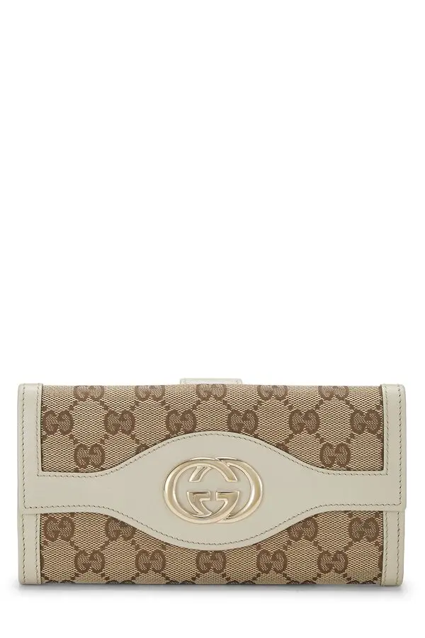 Gucci Original Gg Canvas Britt Continental Wallet - Beige