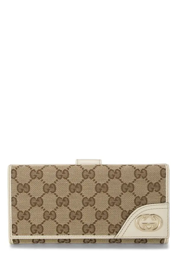 Gucci Original Gg Canvas Britt Continental Wallet - White