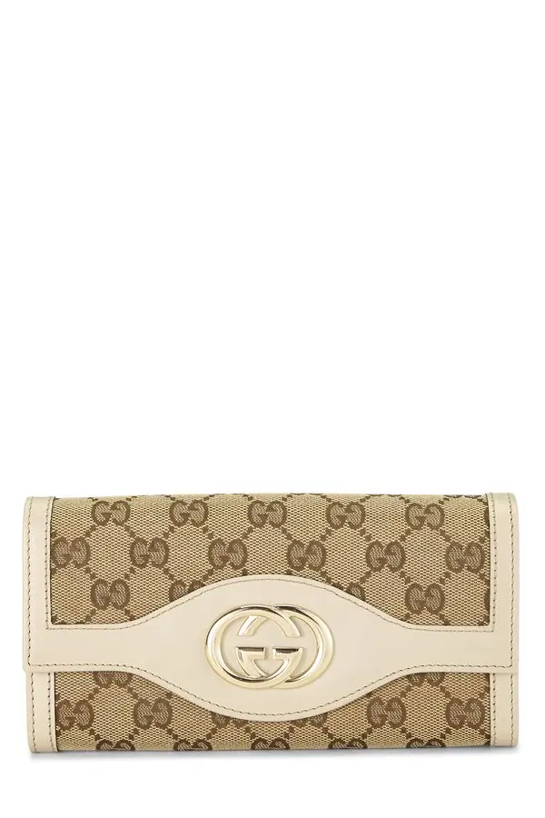 Gucci Original Gg Canvas Britt Continental Wallet - White