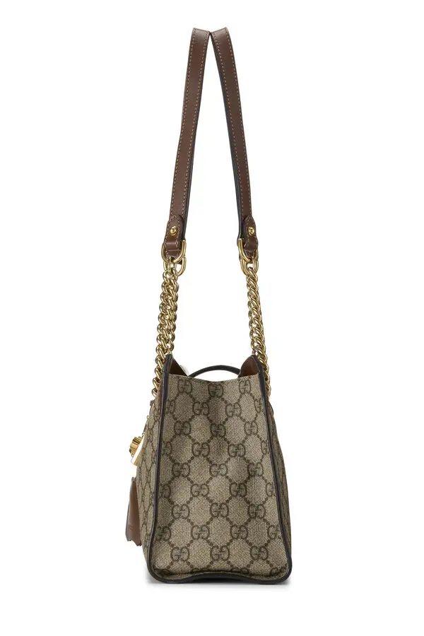 Gucci Gg Supreme Padlock Tote - Brown