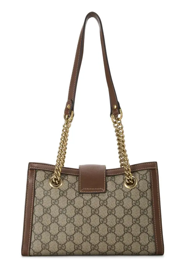 Gucci Gg Supreme Padlock Tote - Brown