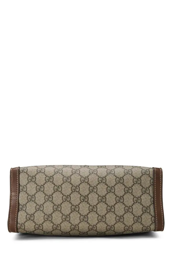 Gucci Gg Supreme Padlock Tote - Brown