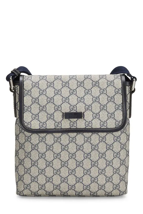 Gucci Gg Supreme Messenger Bag - Navy
