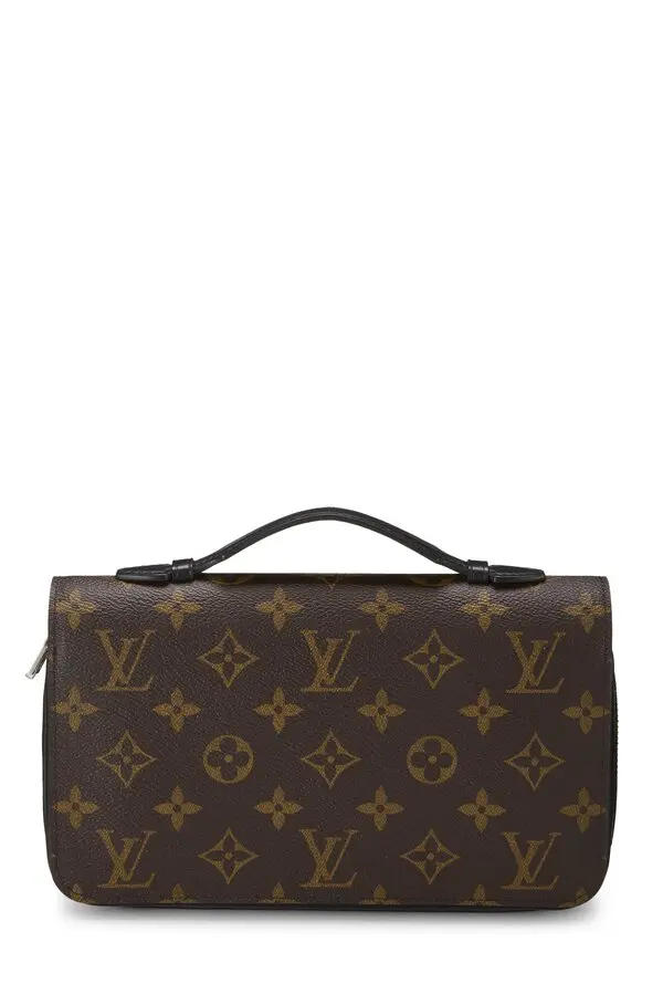 LOUIS VUITTON Macassar Monogram Eclipse Zippy Xl - Brown