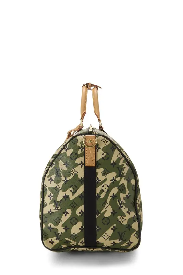 LOUIS VUITTON Takashi Murakami X Monogramouflage Keepall Bandouliere 50 - Green