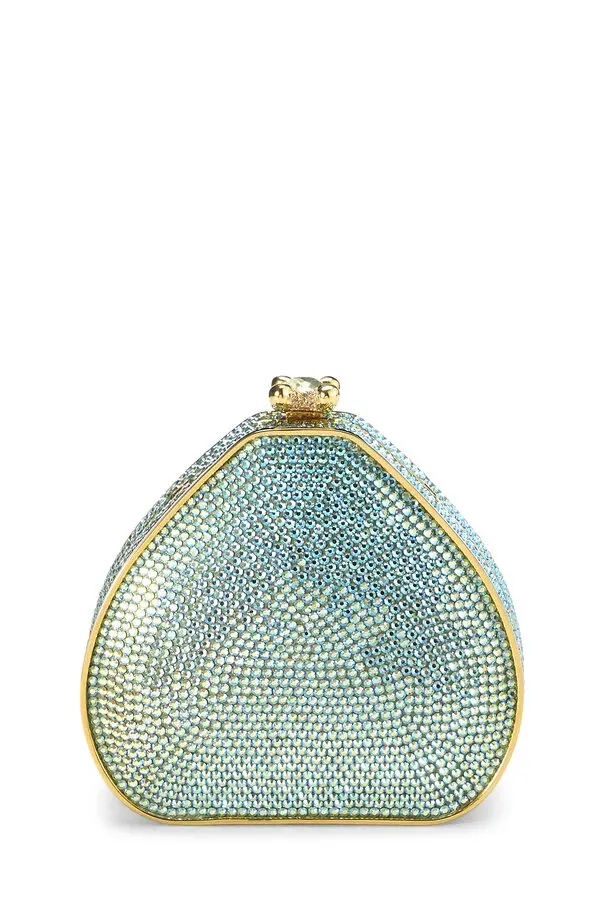 Judith Leiber Crystal Minaudière - Blue