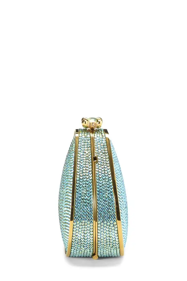 Judith Leiber Crystal Minaudière - Blue