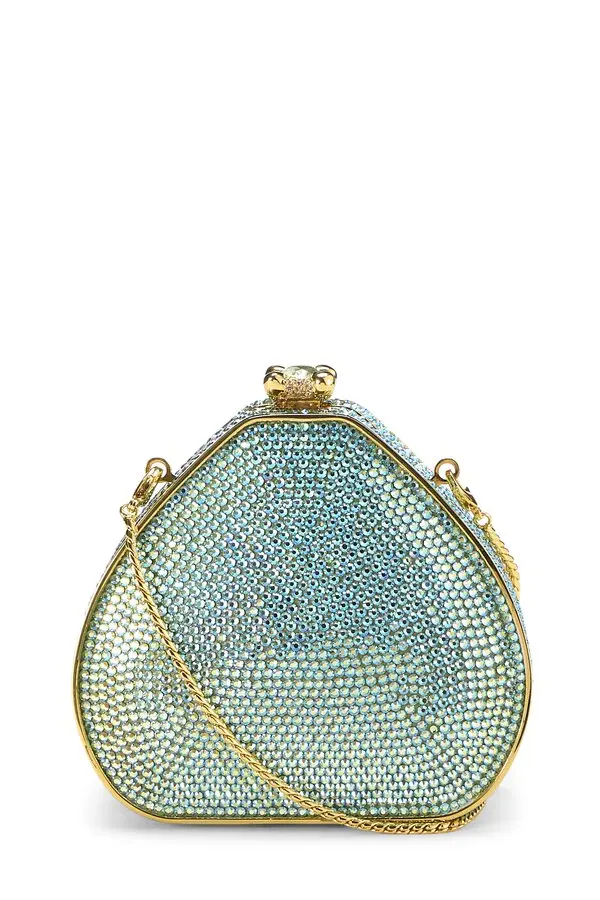 Judith Leiber Crystal Minaudière - Blue