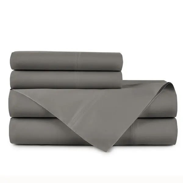 PEACOCK ALLEY Gardenia Egyptian Cotton Sateen Sheet Set - Iron