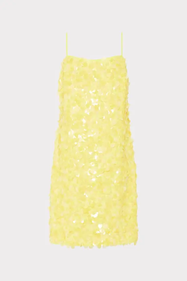 MILLY Colette Sequin Mini Dress - Yellow