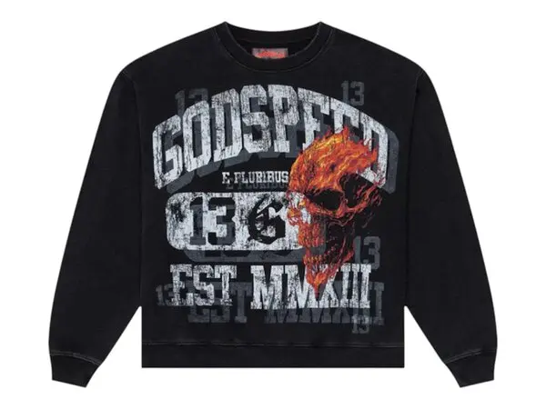 GODSPEED Seeing Double Crewneck Sweatshirt - Black