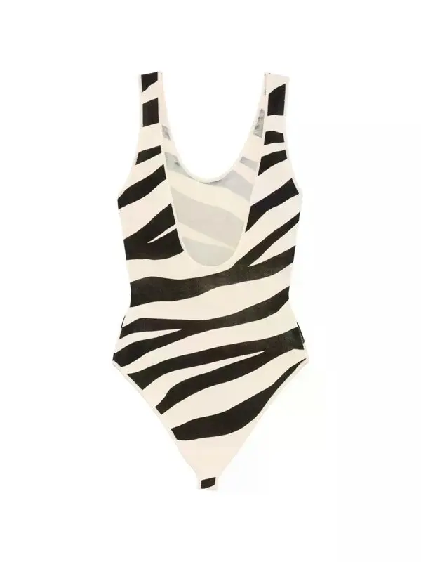 Sandro Zebra-print Bodysuit - Neutrals
