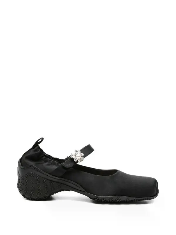 Simone Rocha Embellishment-strap Ballet Sneakers - Black