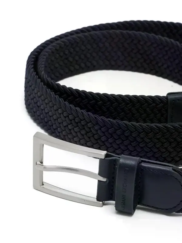 Armani Exchange Debossed Belt - Blue