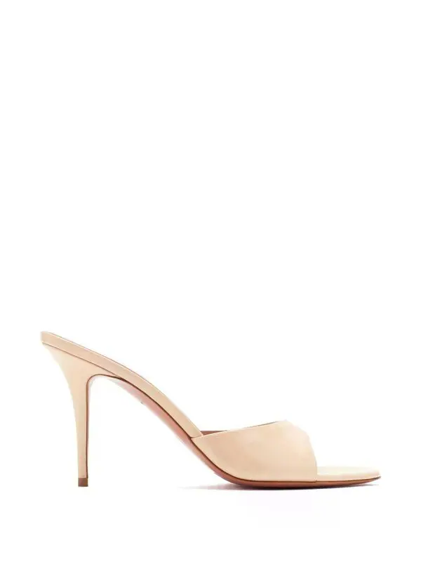 Amina Muaddi Elodie Slippers - Neutrals