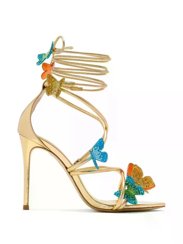 SOPHIA WEBSTER Vanessa Butterfly Wrap Sandals - Gold