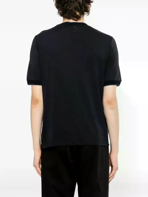 Canali Contrast-trim T-shirt