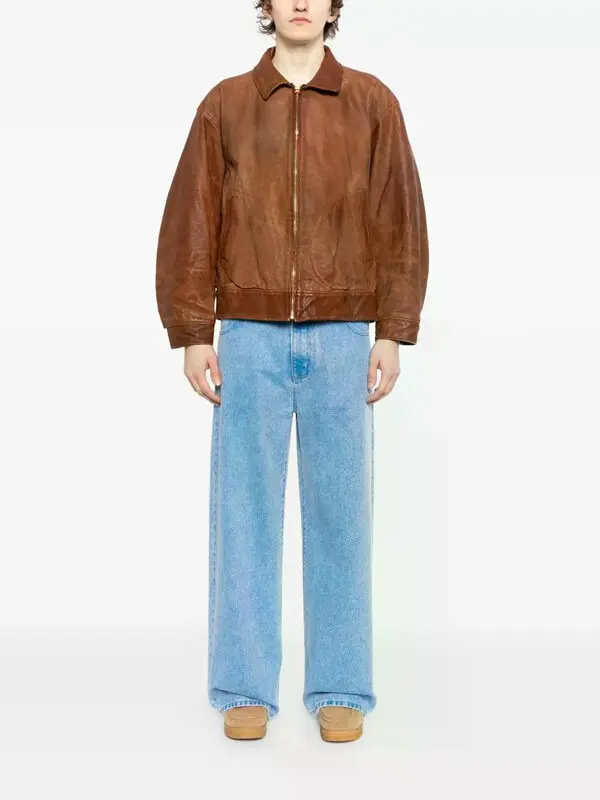 Visvim Strato Leather Jacket - Brown