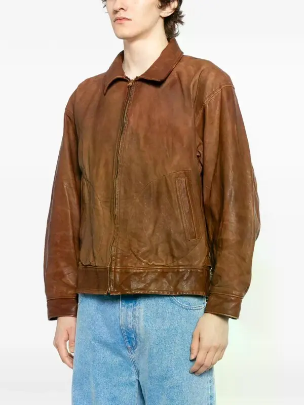 Visvim Strato Leather Jacket - Brown