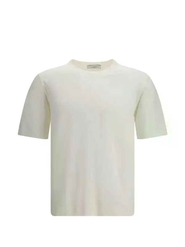 PIACENZA CASHMERE 1733 Ribbed Crewneck T-shirt - White