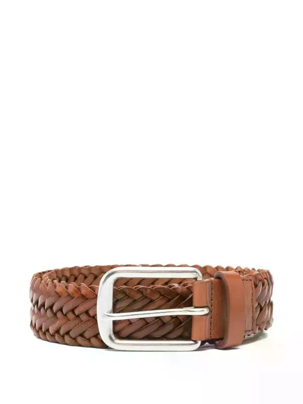 Sandro Braided Leather Belt - Brown