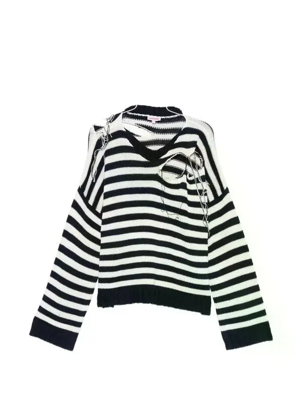 CHARLES JEFFREY Stripe Sweater - Blue